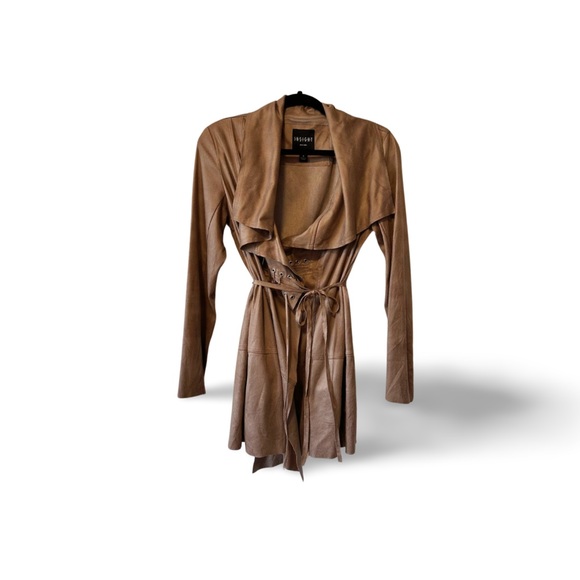 Insight | Jackets & Coats | Faux Leather Trench Coat | Poshmark